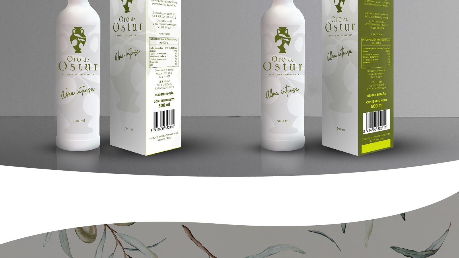 Graphic and creative design of extra virgin olive oil labels for ORO DE ...